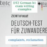 DTZ. German B1 exam writing examples. 1